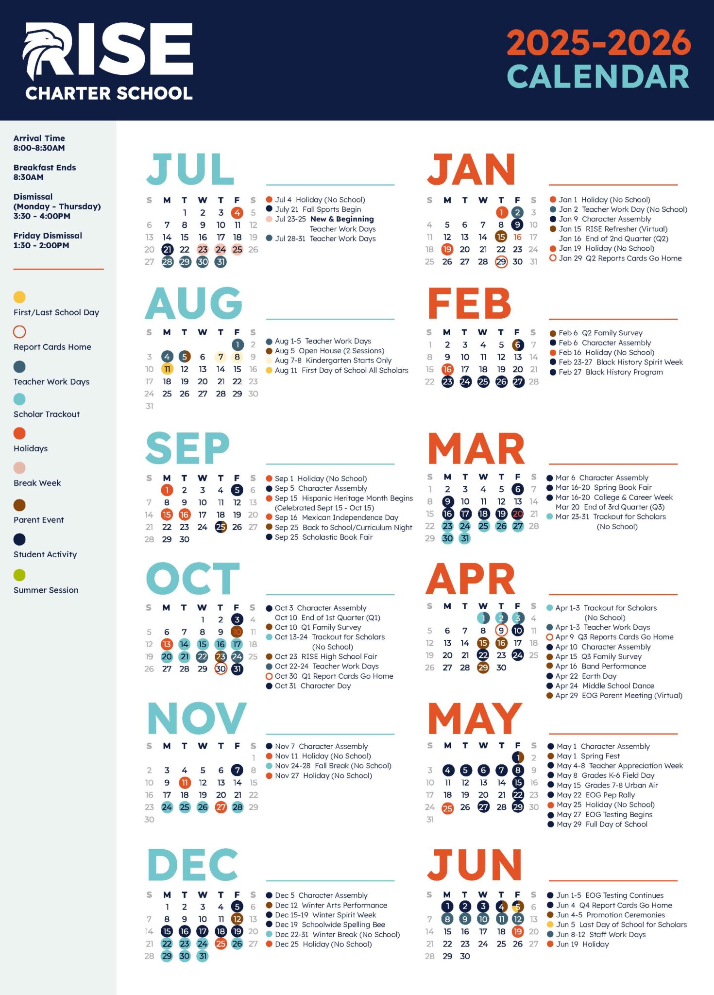 Calendar - RISE Charter School